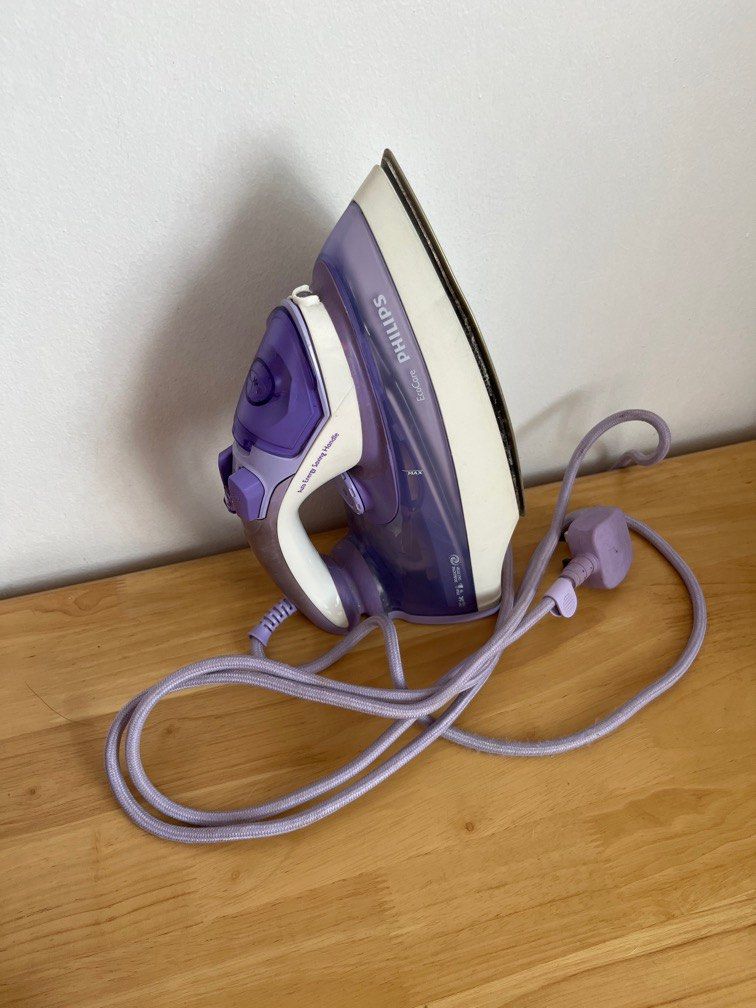 Philips ecocare purple iron steam, TV & Home Appliances, Irons ...