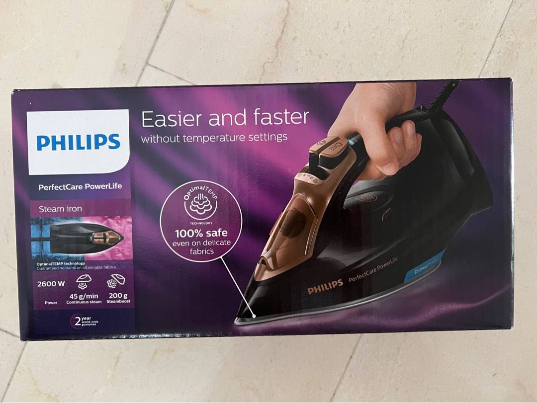 Philips Perfect Care Power Life Steam Iron, TV & Home Appliances, Irons ...