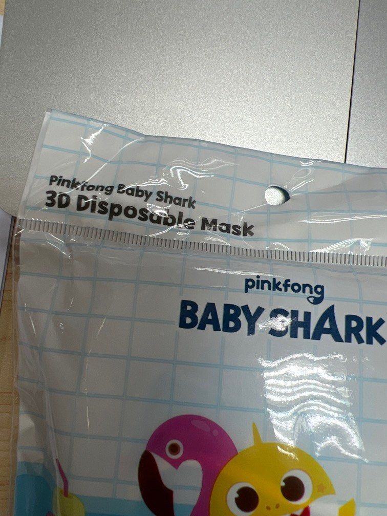 Pinkfong Baby Shark 3D Disposable Mask, 健康及營養食用品, 口罩、面罩 - Carousell