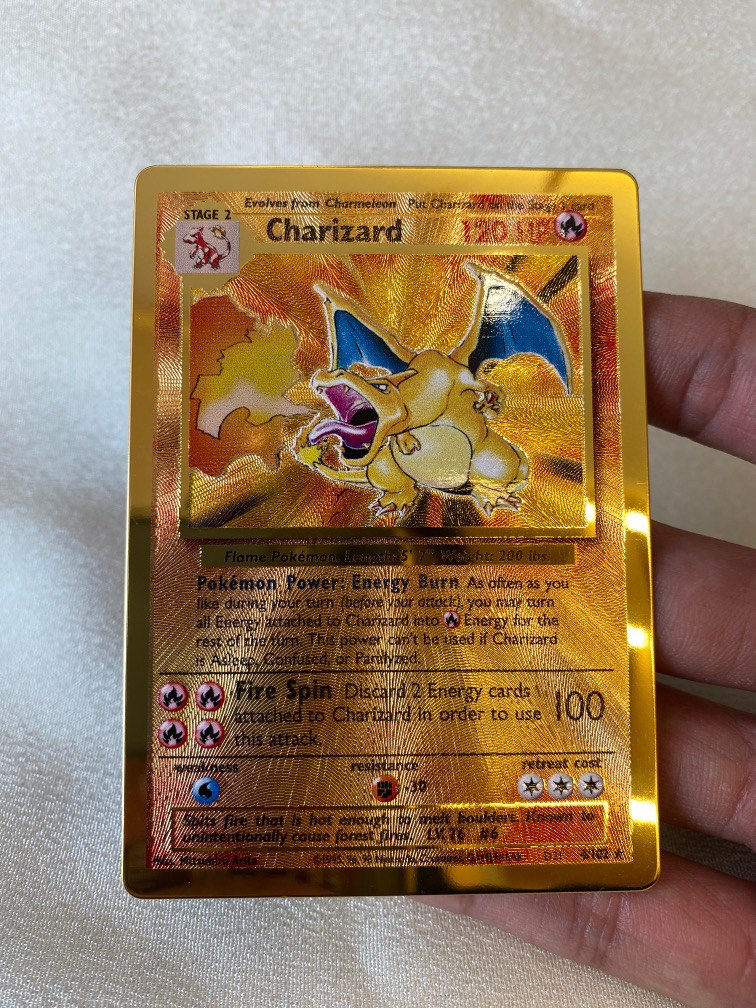 Pokemon 25th Anniversary Celebrations Metal Charizard Card, Hobbies ...