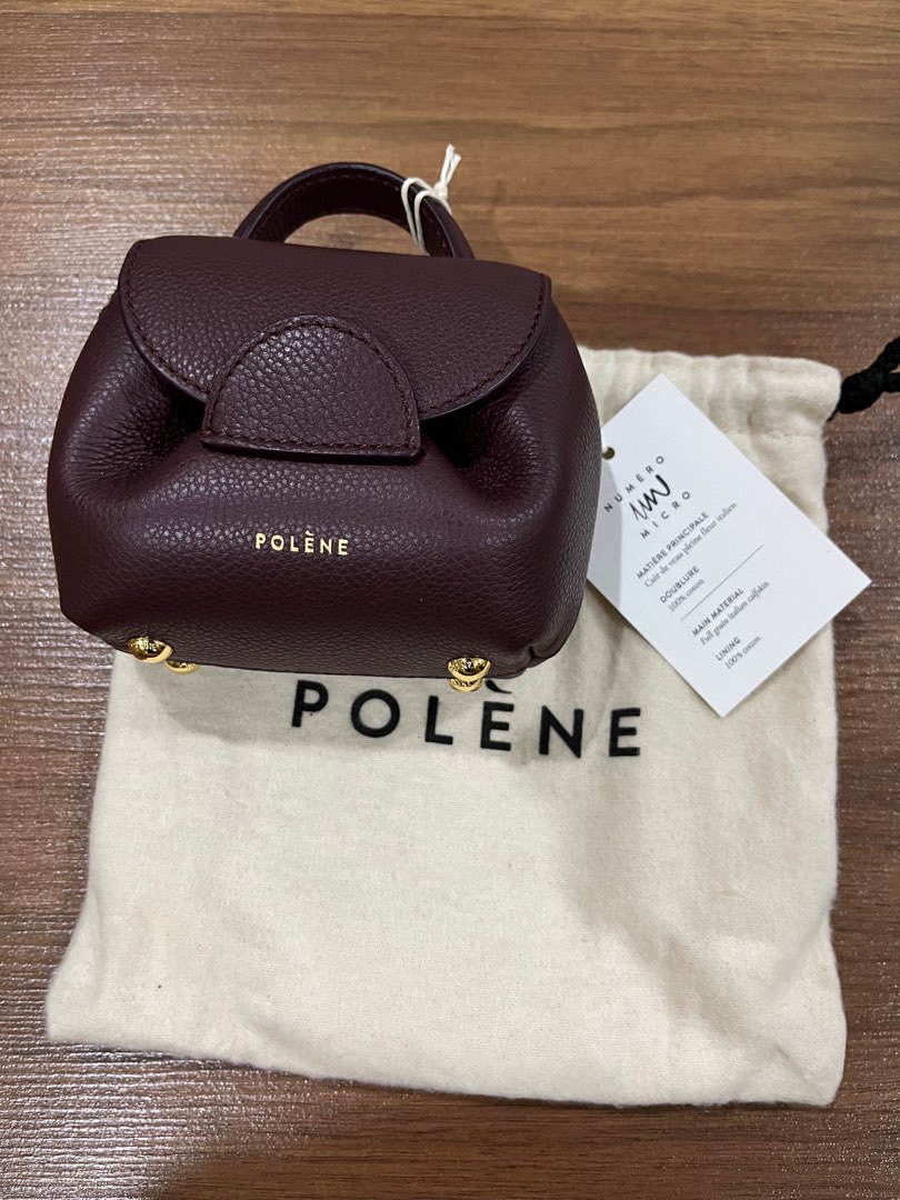 POLENE EDITION - BURGUNDY TEXTURED LEATHER, Luxury, Bags & Wallets on ...
