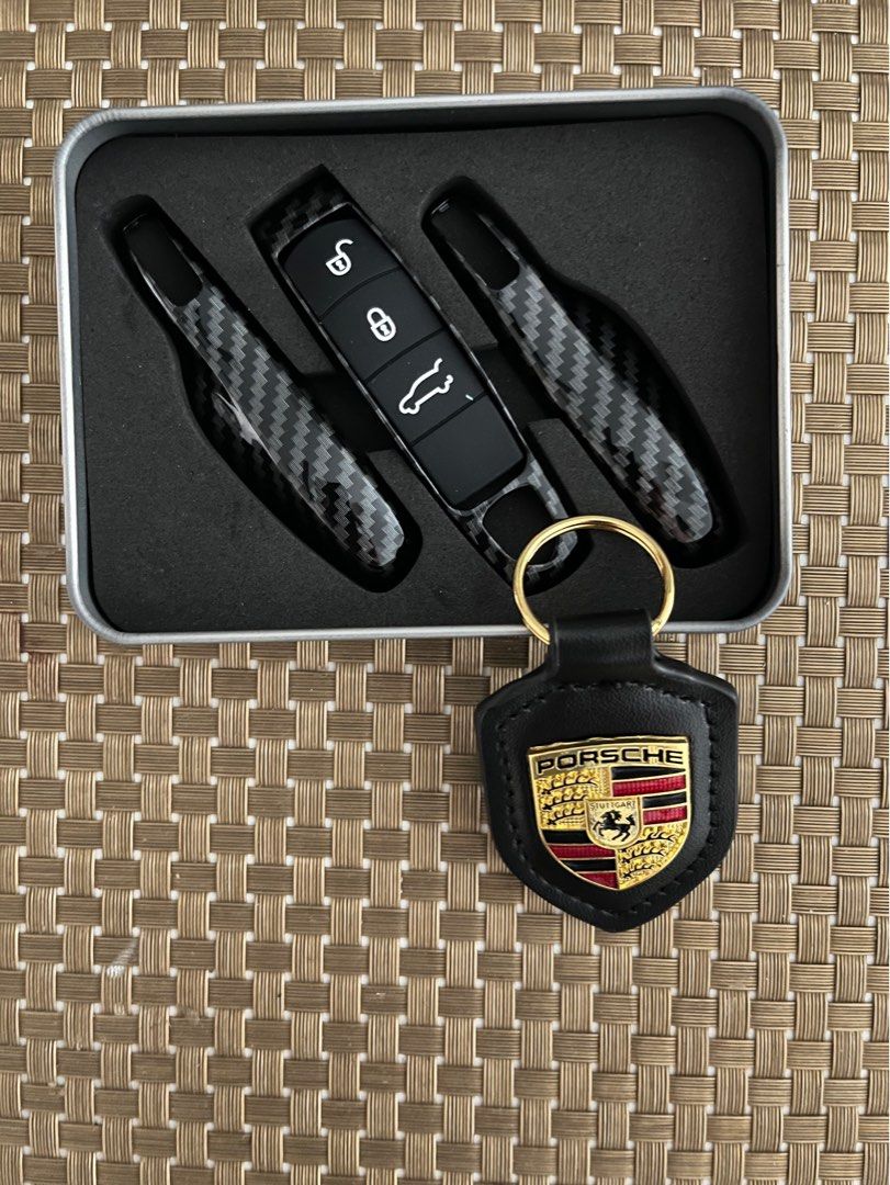 Porsche keychain and carbon fiber casing, Car Accessories, Accessories ...