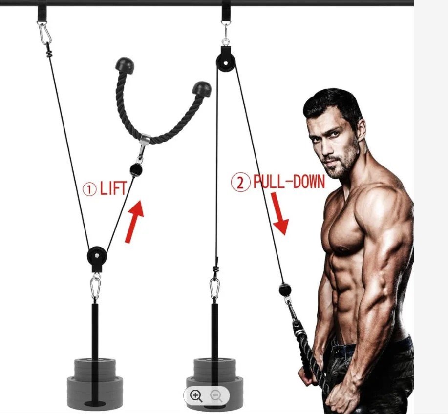 3 in 1 Premium Cable Pulley System Home Gym, Sports Equipment, Exercise ...