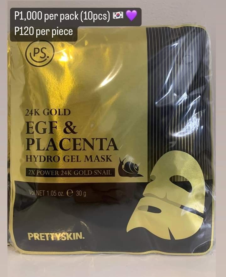 PrettySkin 24K Gold EGF & PLACENTA Mask on Carousell
