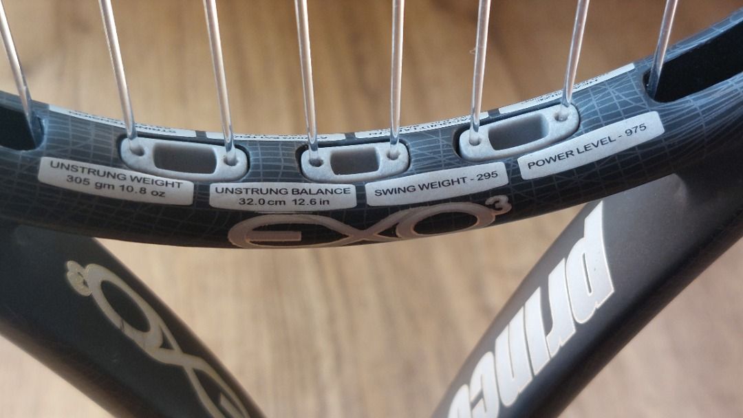 prince exo black 100 tennis racket, Sports Equipment, Sports & Games ...