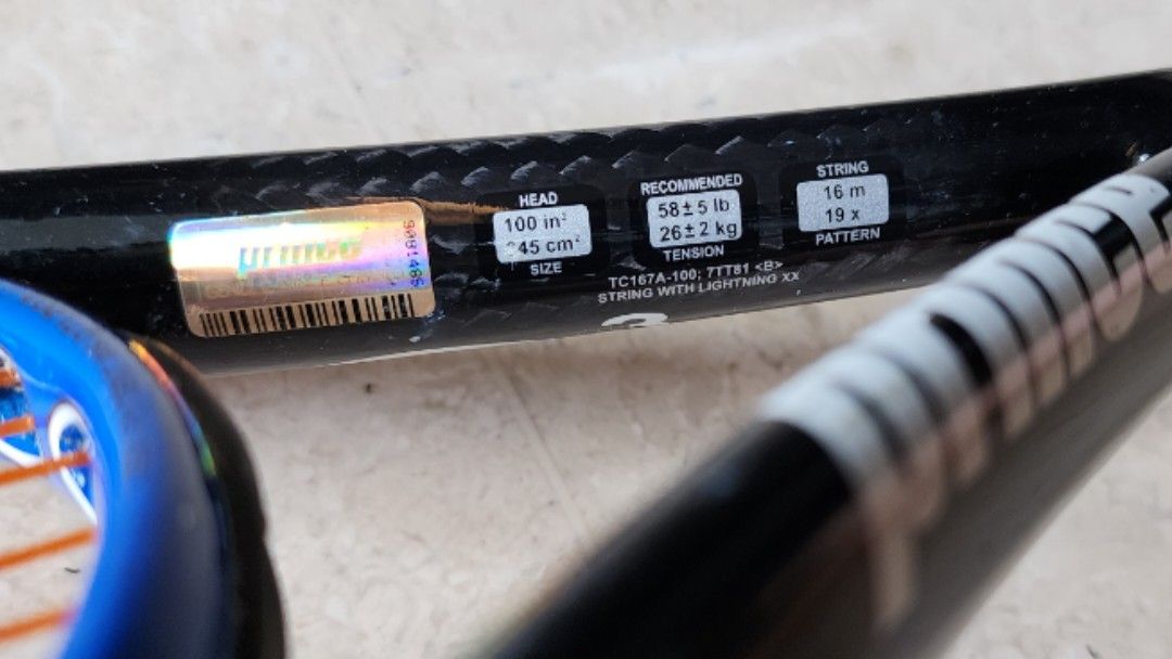 Prince O3 Hybrid Shark Tennis Racquet, Sports Equipment, Sports & Games ...