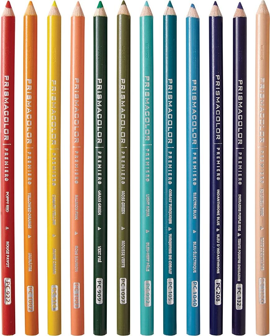 Prismacolor Premier Colored Pencils, Soft Core, Under the Sea Set, 12 ...