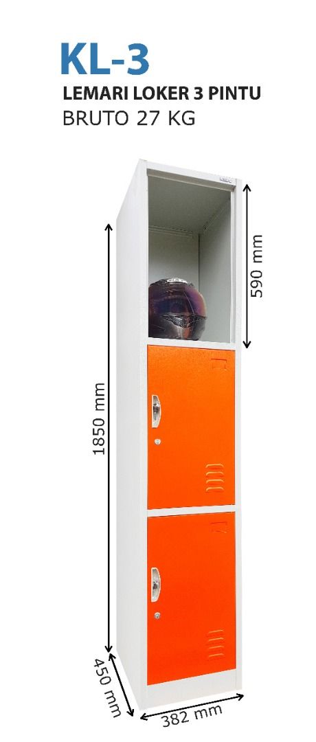 PROMO LOKER Kozure KL3 LOCKER LEMARI KABINET BESI 1 PINTU LOKER ...