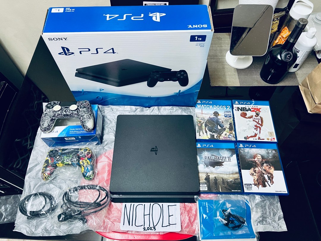 PS4 Slim 1TB Complete, Video Gaming, Video Game Consoles, PlayStation ...