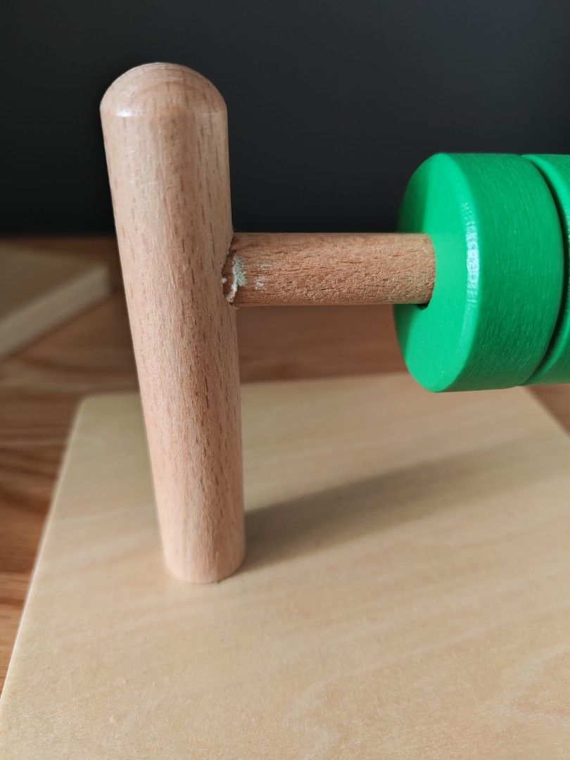 Punggol pick-up | Montessori cubes on vertical dowel, rings on ...