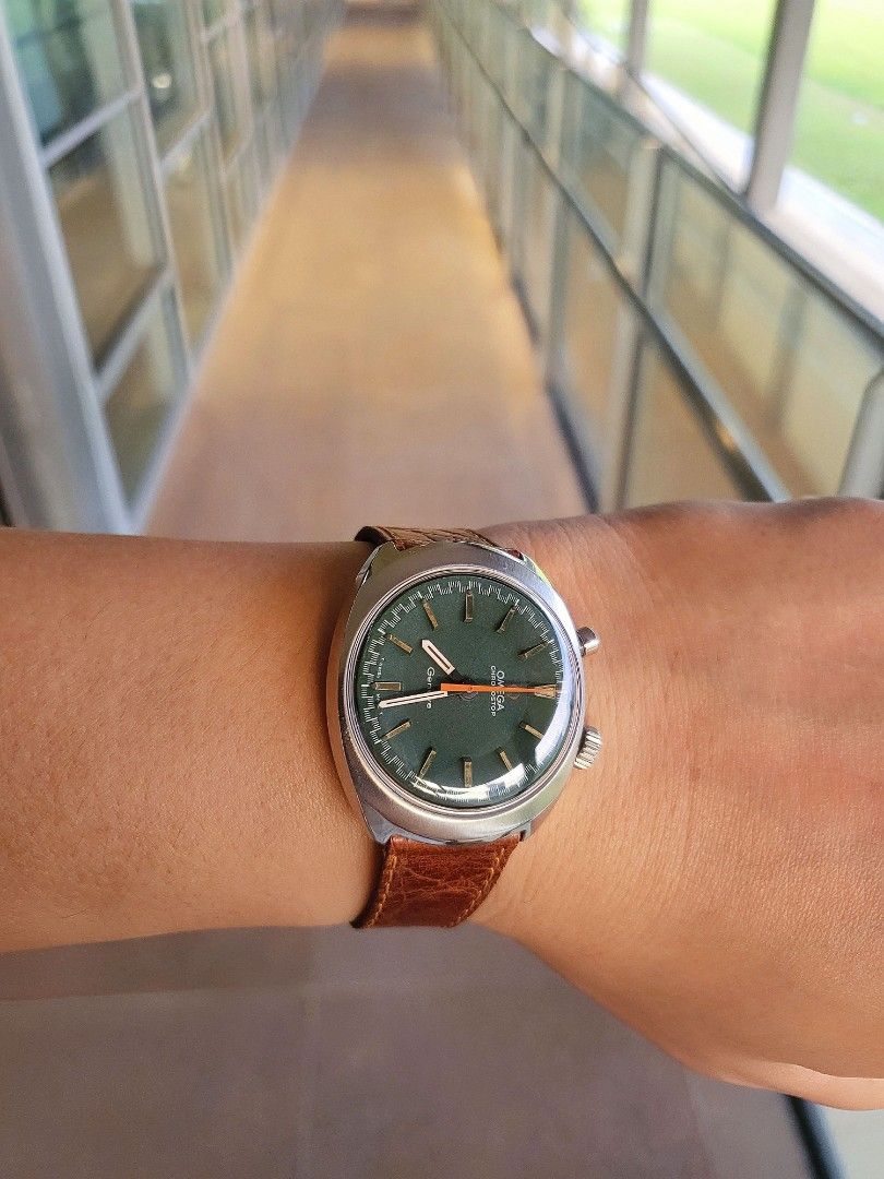 [Rare] 60s Vintage Omega Chronostop Diver 35mm Oliver Green Dial ...