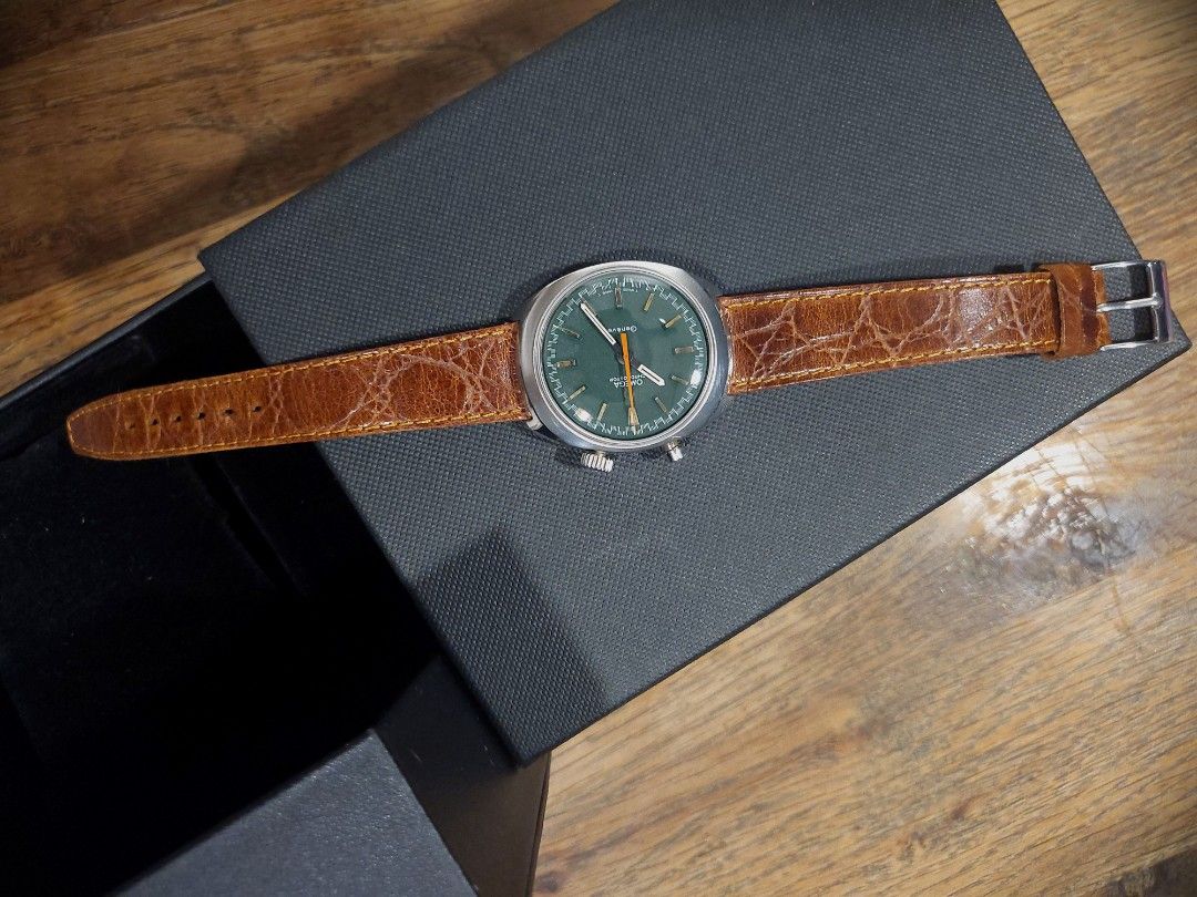 [Rare] 60s Vintage Omega Chronostop Diver 35mm Oliver Green Dial ...