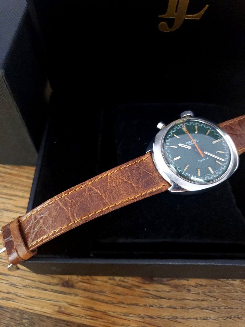 [Rare] 60s Vintage Omega Chronostop Diver 35mm Oliver Green Dial ...
