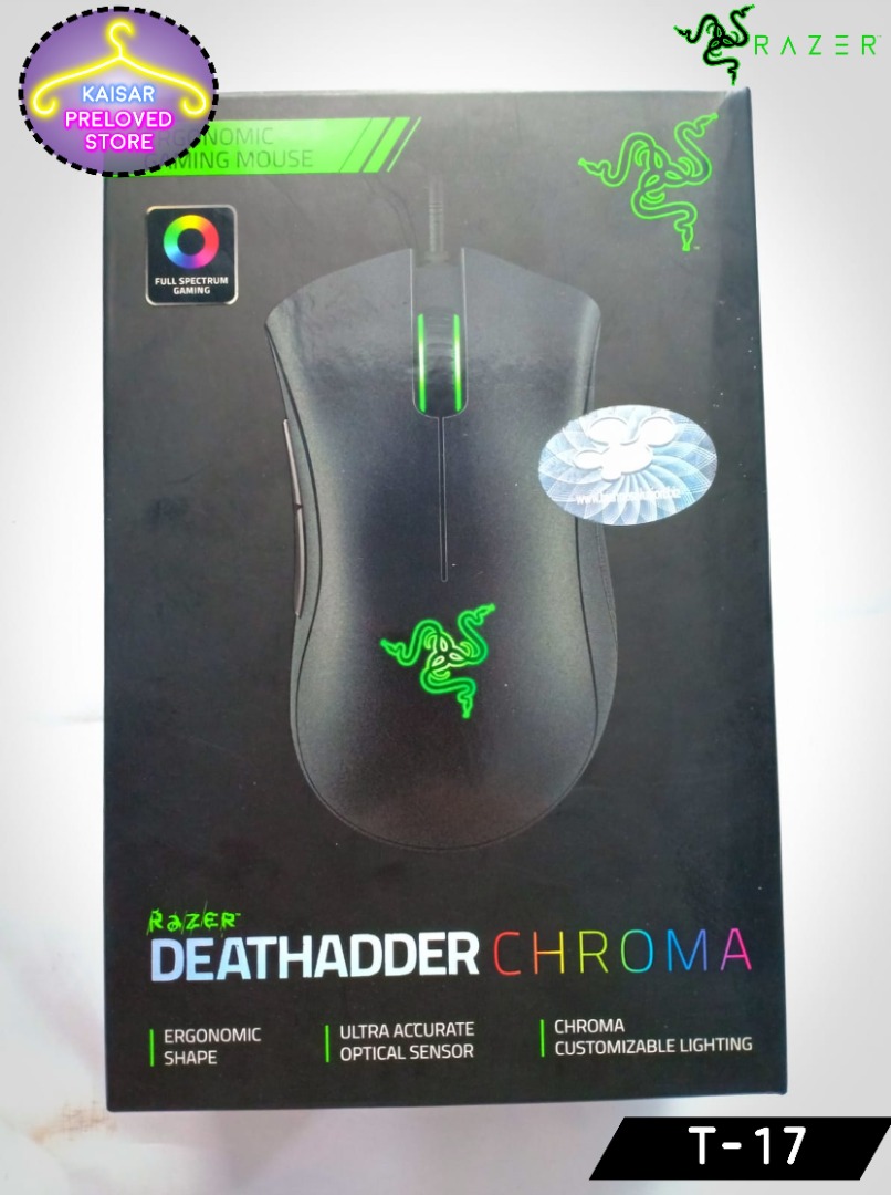 RAZER DEATHADDER CHROMA GAMING MOUSE (WIRED) ORIGINAL FULLSET on Carousell