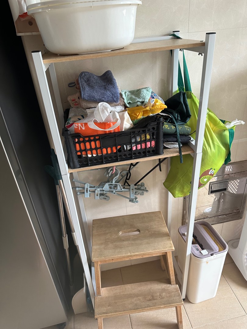 Toilet bowl washing machine shelf, Furniture & Home Living, Bathroom ...