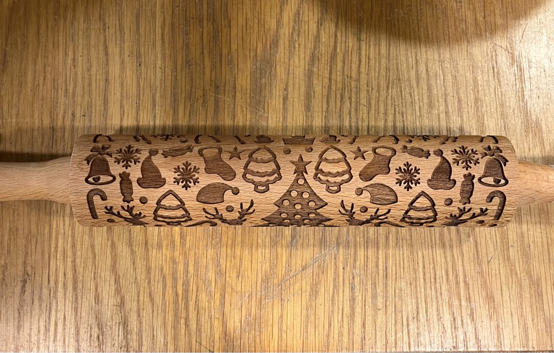 Rolling pins with embossed patterns, Furniture & Home Living ...