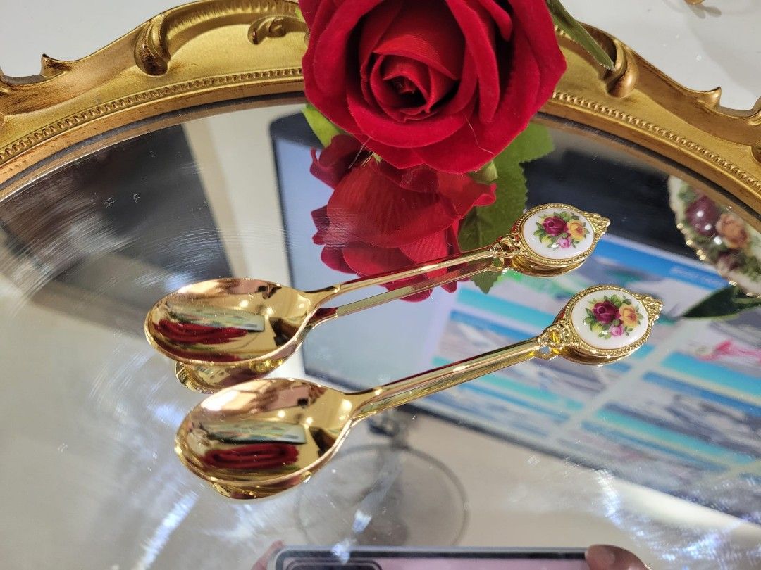 Royal Albert Country Roses teaspoon, Furniture & Home Living ...