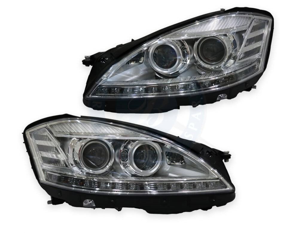 S Class W221 Mercedes Benz Facelift Headlights New Headlamp Lights 2009 ...