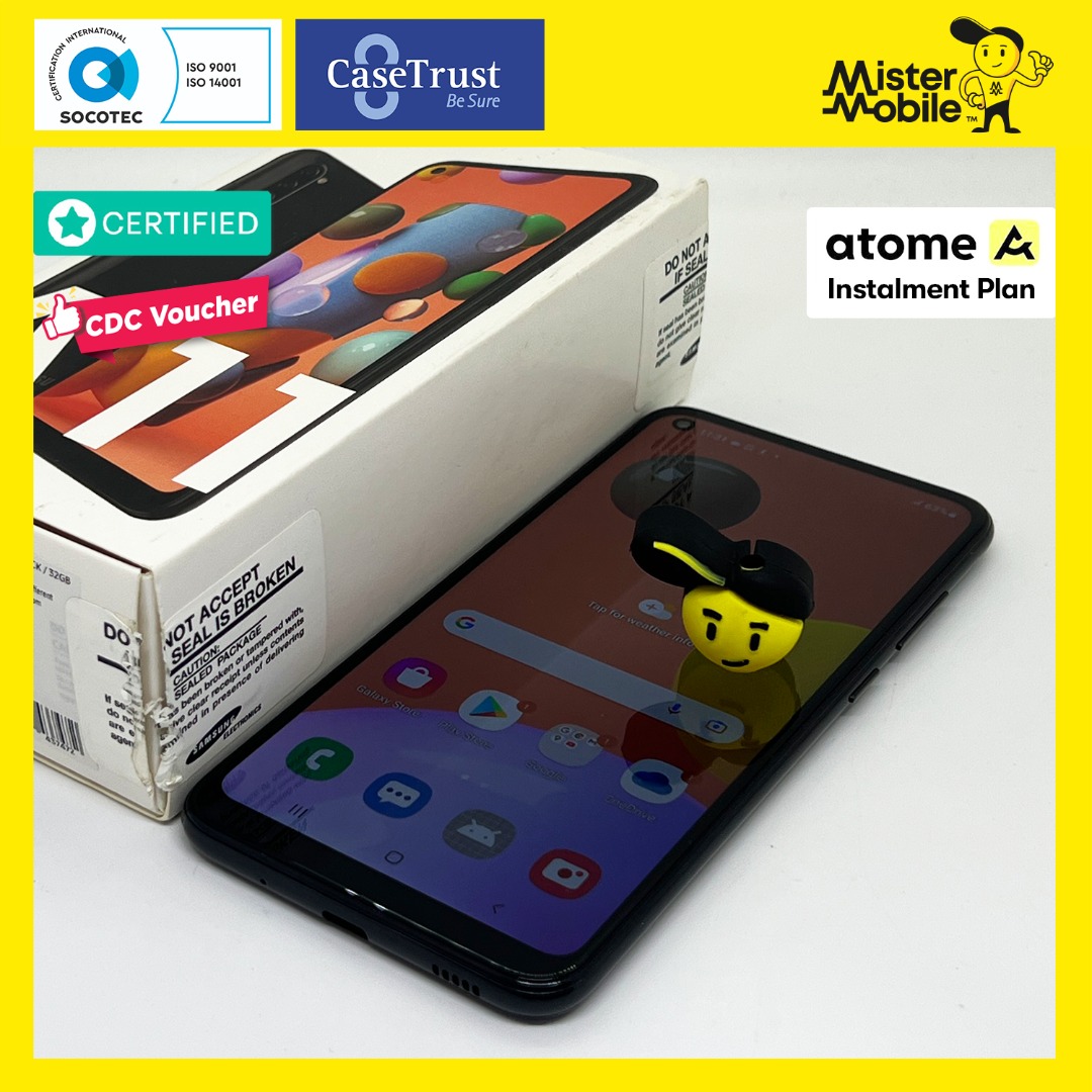 Samsung Galaxy A11 32 32GB Black Local Used Set, Mobile Phones ...