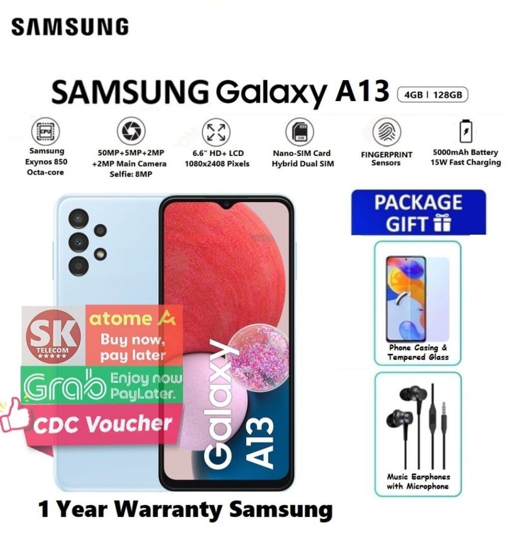 SAMSUNG GALAXY A13 LTE 128GB+4RAM (BRAND NEW SET), Mobile Phones ...
