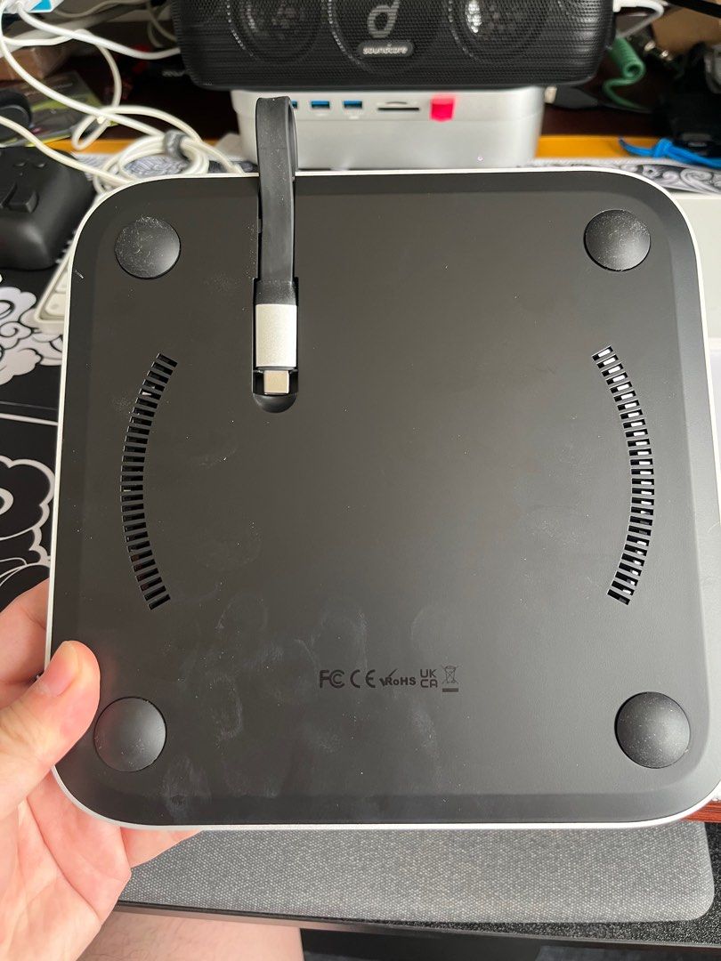 Satechi Mac mini base stand no hard disk enclosure extra ports usb c ...