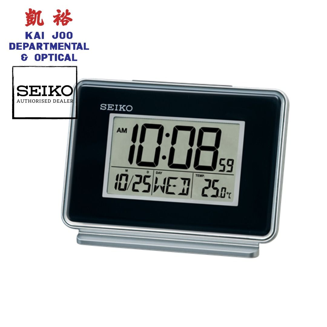 Seiko Digital Alarm Clock With Daylight Saving Time and Dual Alarm ...