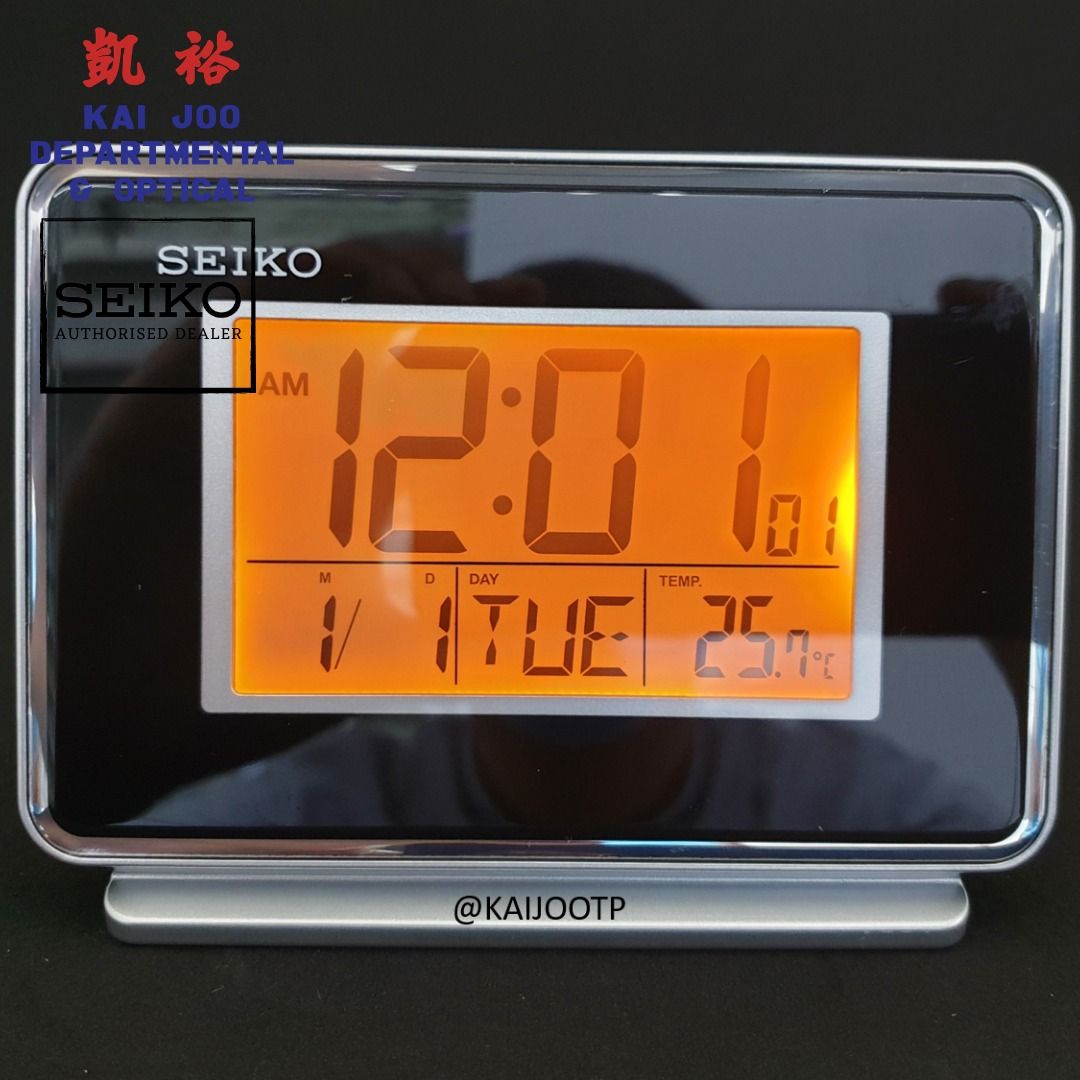 Seiko Digital Alarm Clock With Daylight Saving Time and Dual Alarm ...