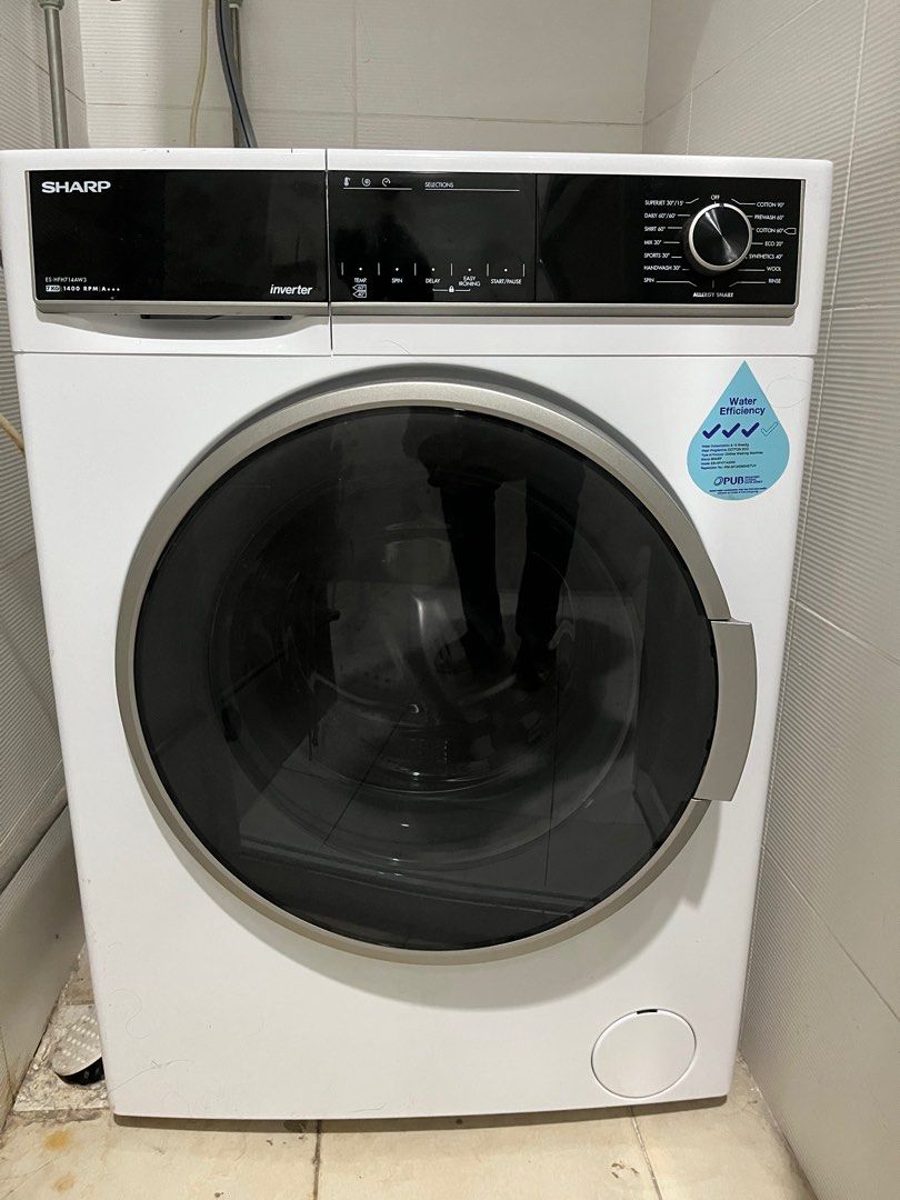 Sharp Inverter Washing Machine (2 years old), TV & Home Appliances ...