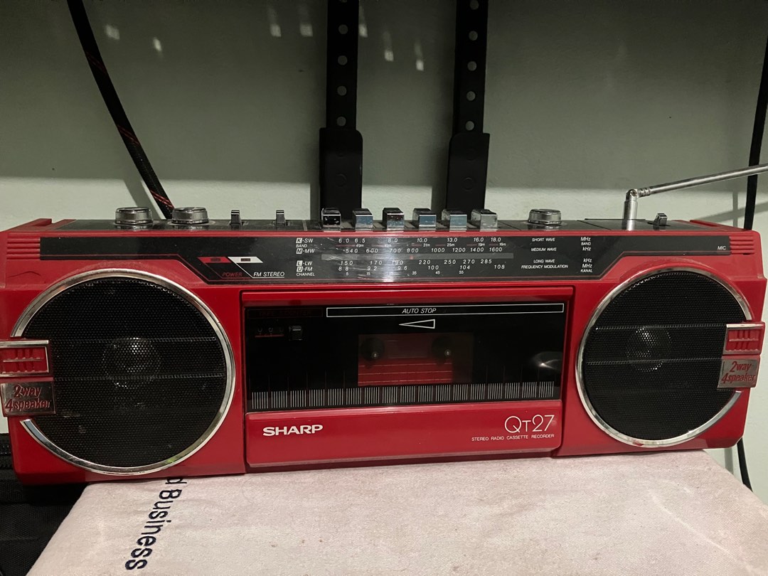 Sharp radio cassette, Audio, Portable Audio Accessories on Carousell