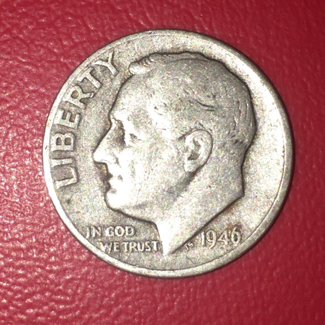 Silver Coin - Roosevelt Dime 1946 First Issue - USA 10 cent on Carousell