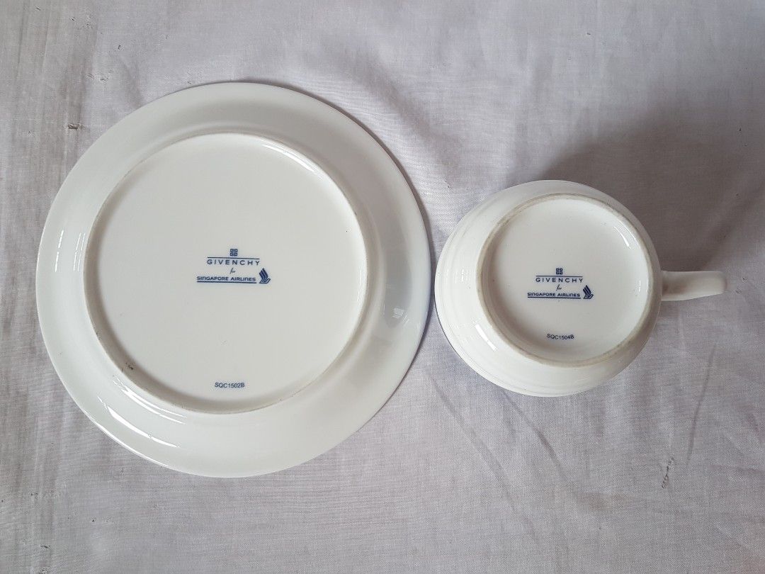 Singapore Airlines First Class Givenchy Coffee Cup & Saucer, Furniture ...