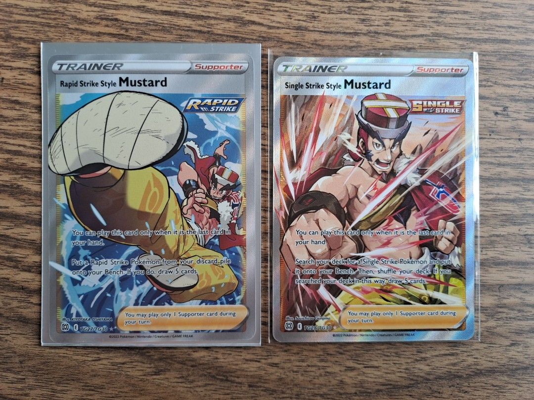 Single Rapid Strike Style Mustard Trainer FA Full Art Pokemon Card ...