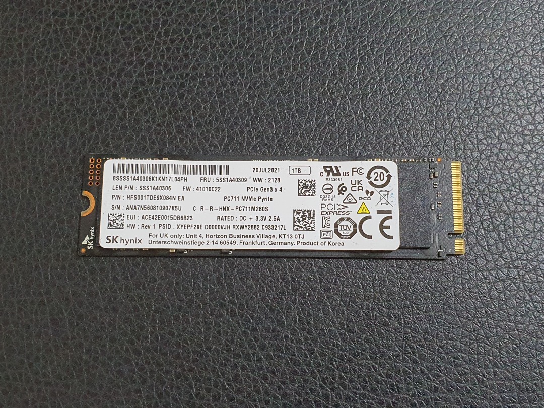 SK Hynix 1TB OEM NVME M.2 SSD pc711 HFS001TDE9X084N, Computers & Tech, Parts & Accessories, Hard ...
