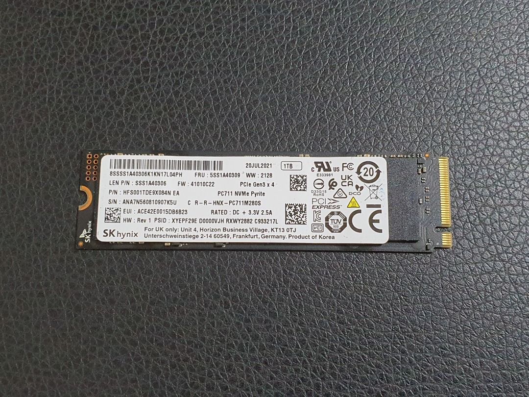 SK Hynix 1TB OEM NVME M.2 SSD pc711 HFS001TDE9X084N, Computers & Tech ...