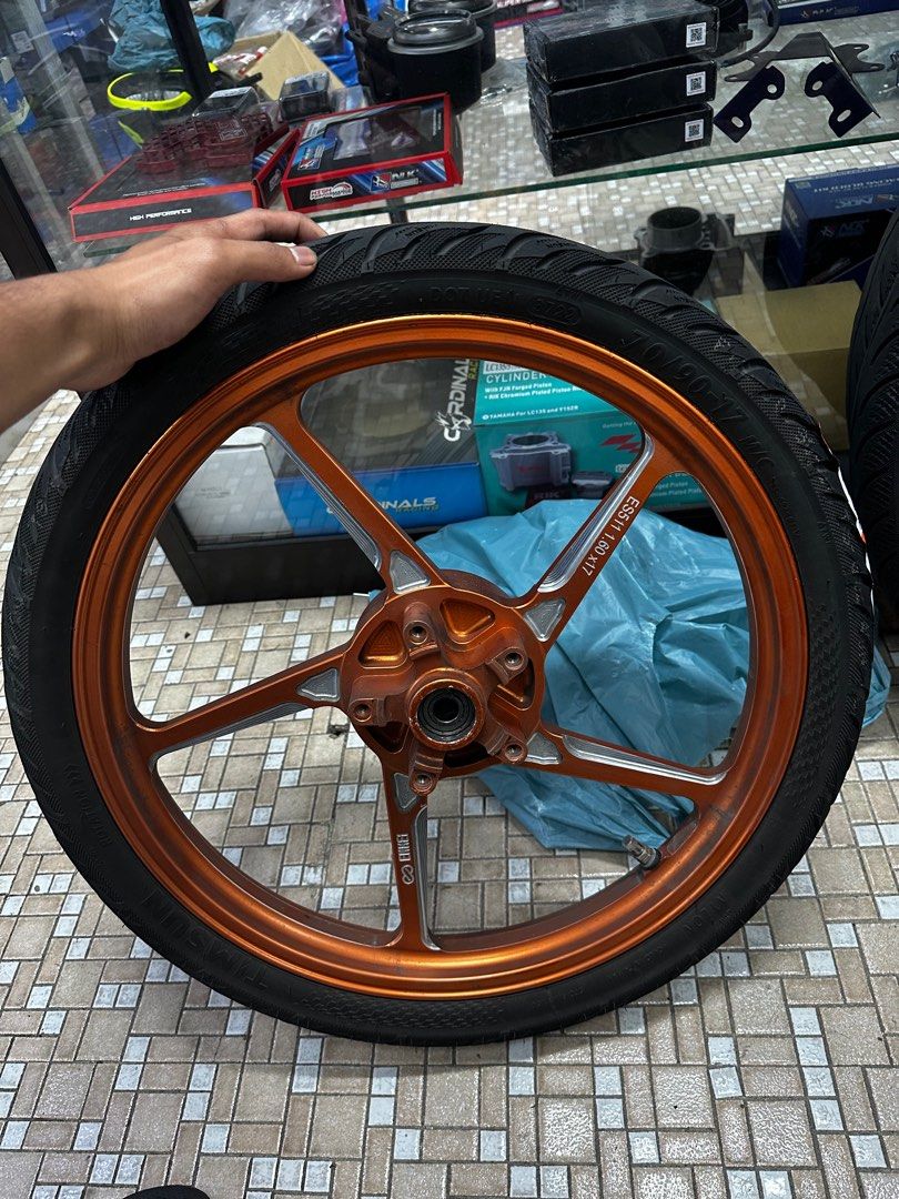 Sniper 150 rim fg511 enkei hylos, Motorcycles, Motorcycle Accessories ...