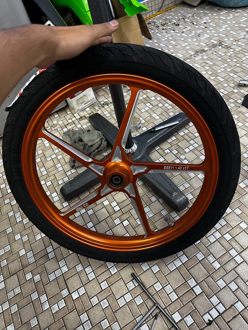 Sniper 150 rim fg511 enkei hylos, Motorcycles, Motorcycle Accessories ...