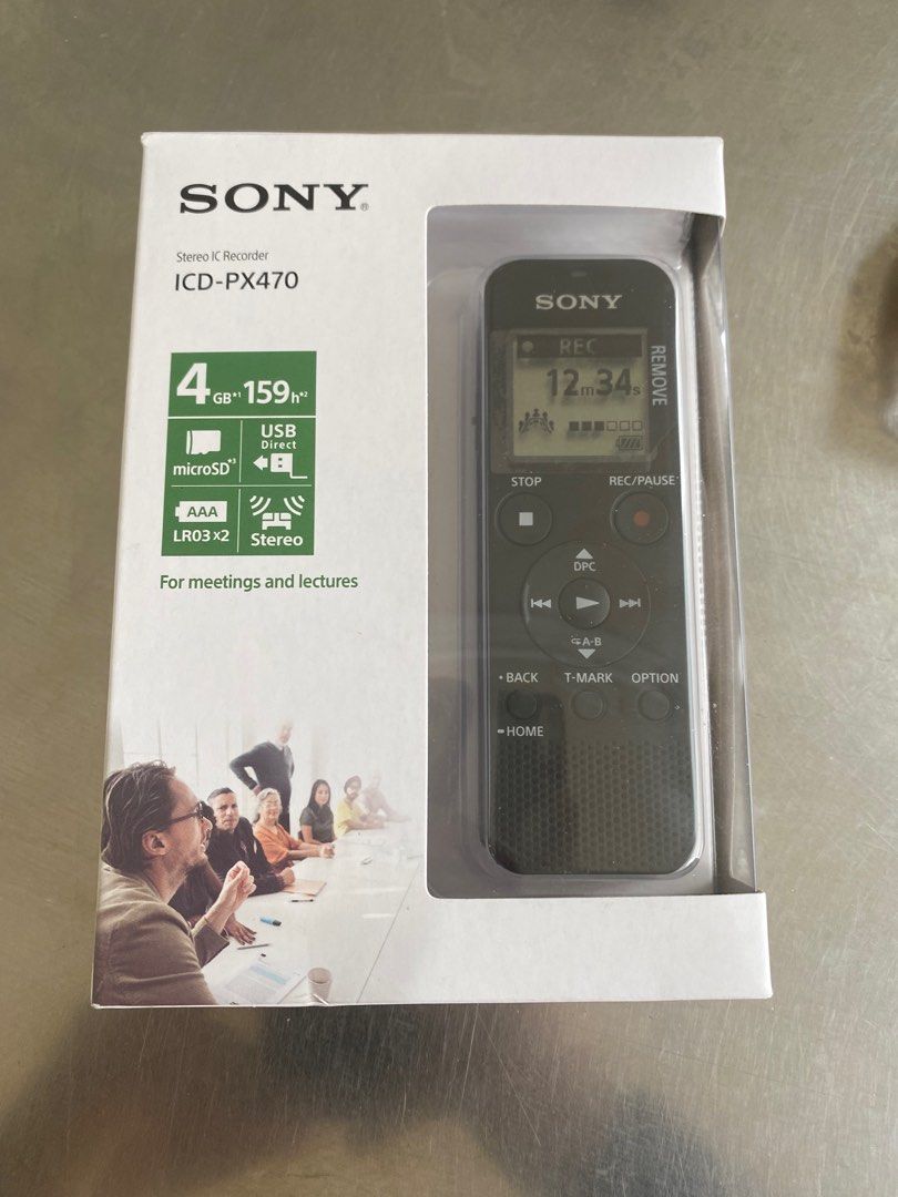 Sony stereo ic recorder ICD-PX470, Computers & Tech, Printers, Scanners ...