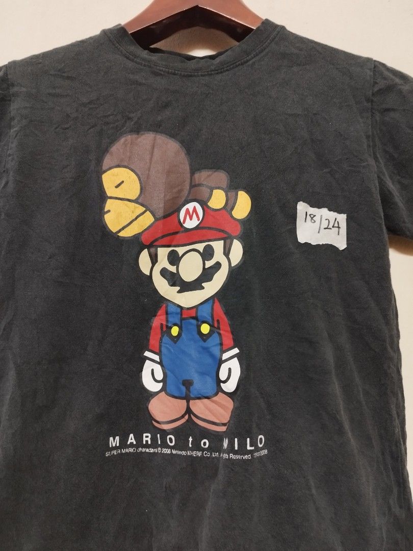 Super Mario X Baby Milo T-shirt, Men's Fashion, Tops & Sets, Tshirts ...