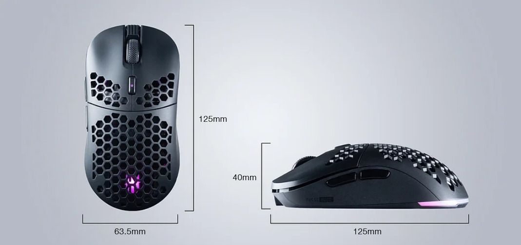 TECWARE PULSE ELITE Wireless RGB Gaming Mouse With Solid Cover / Holed Cover ( Hot-swappable ...