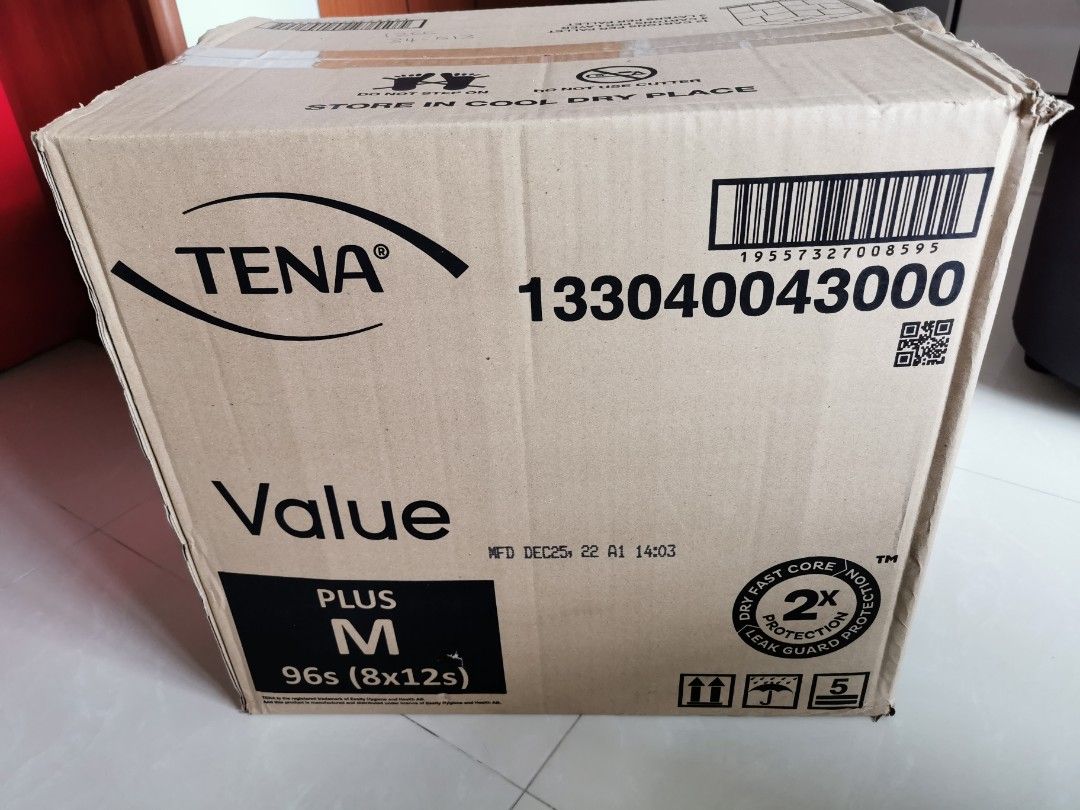 Tena Value Plus M (8x12s) Carton, Health & Nutrition, Assistive & Rehabilatory Aids, Adult ...
