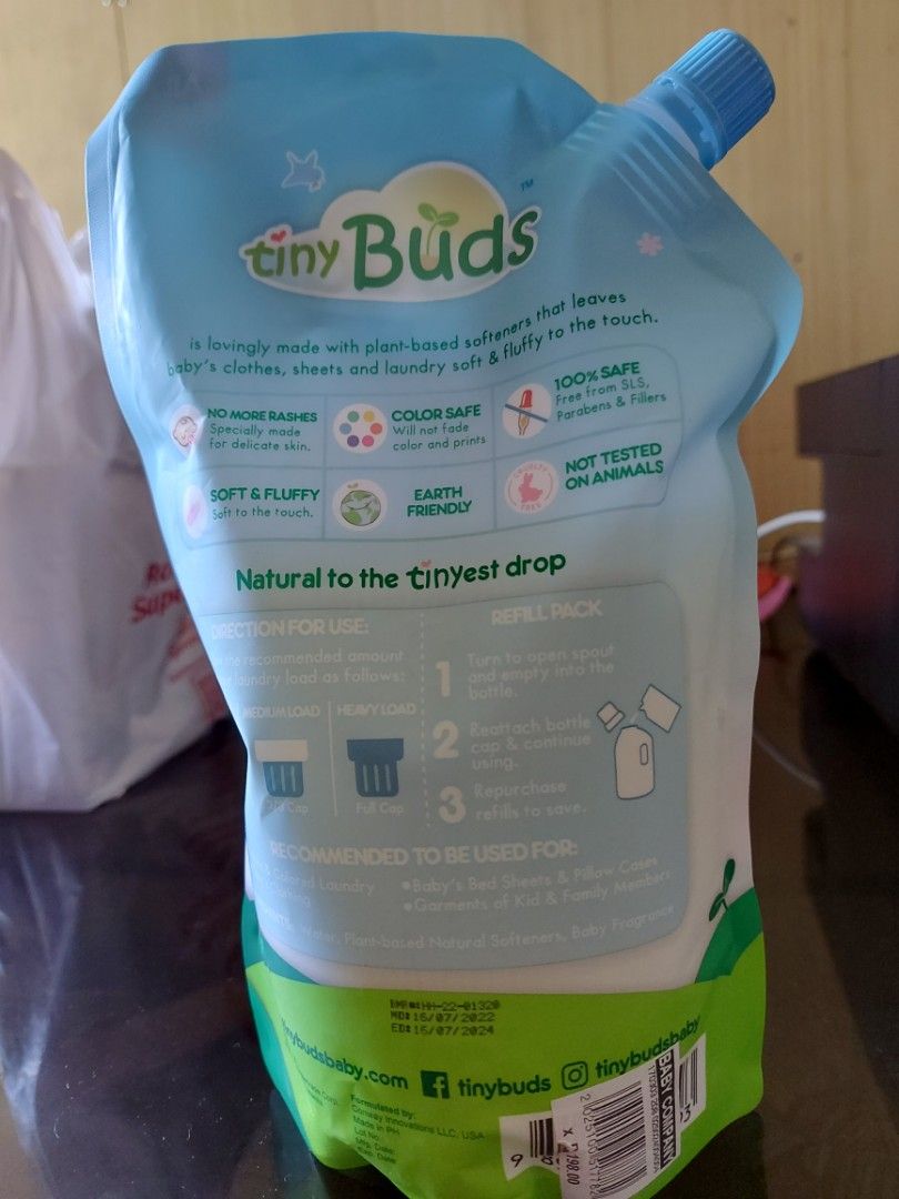 Tiny Buds Baby Fabric Softener 850ml (Classic Scent), Babies & Kids, Bathing & Changing, Baby ...