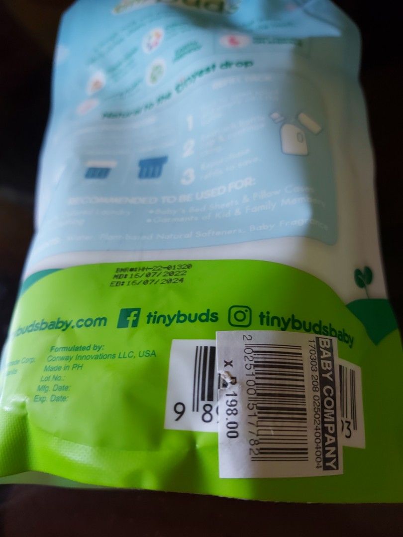 Tiny Buds Baby Fabric Softener 850ml (Classic Scent), Babies & Kids, Bathing & Changing, Baby ...