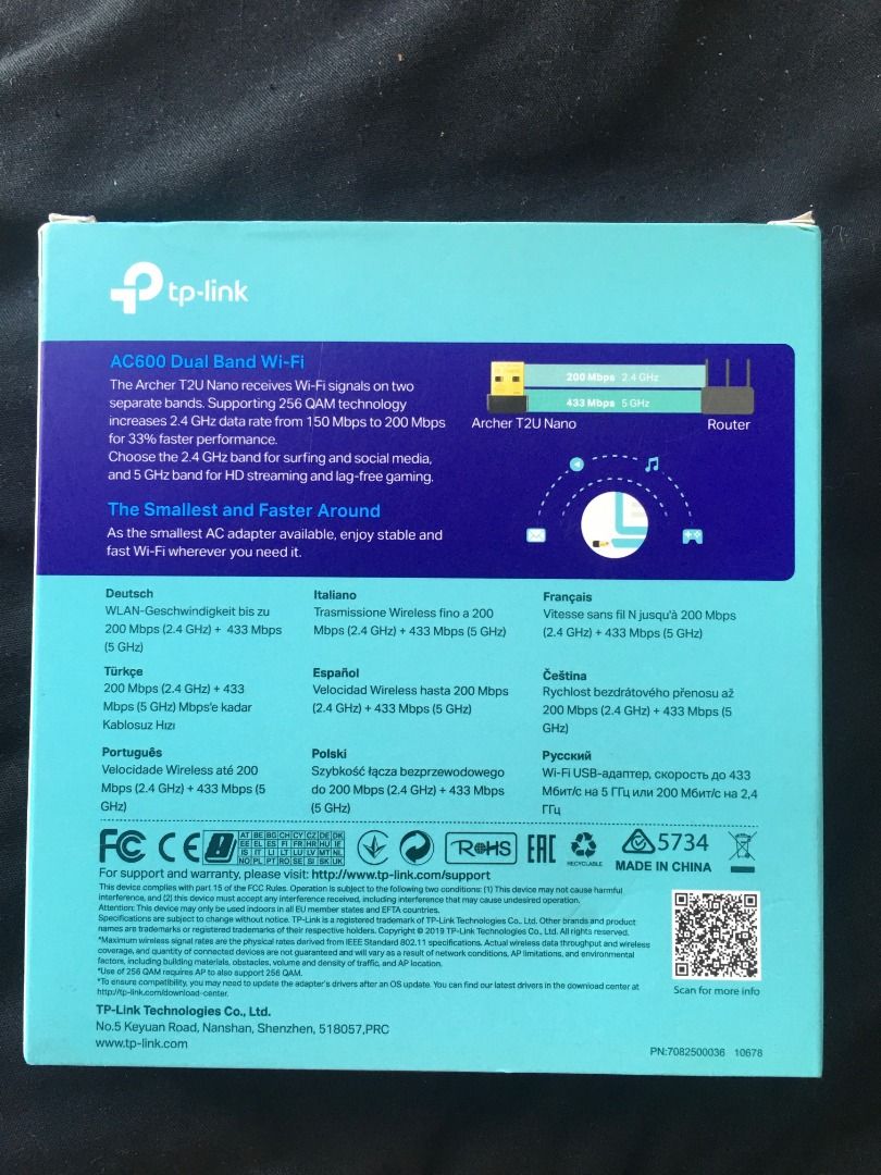TP-Link AC600 Nano Wireless USB Adapter (Archer T2U Nano), Computers ...