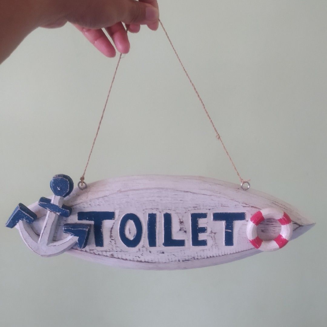 Tulisan toilet/sign board toilet/hiasan toilet/dekorasi rumah, Desain ...