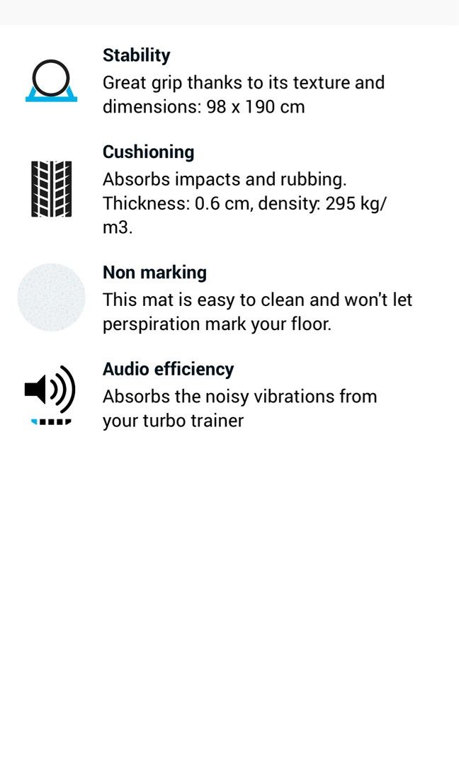 Van Rysel Turbo Trainer Mat Flanders (good as bike mat), Sports ...