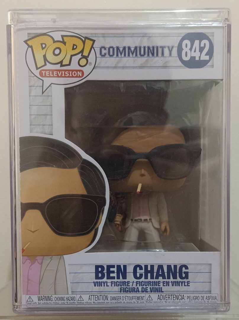 (VAULTED) Funko Pop! Community - Ben Chang #824 with pop stack on Carousell