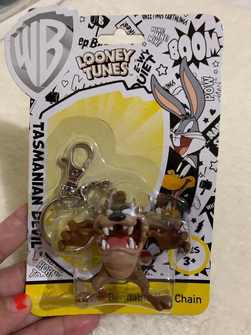 Warner Brothers Tasmanian Devil Bendable Key Chain on Carousell