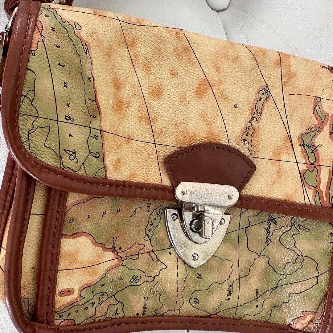 WORLD MAP DESIGN SLING BAG | Women’s on Carousell