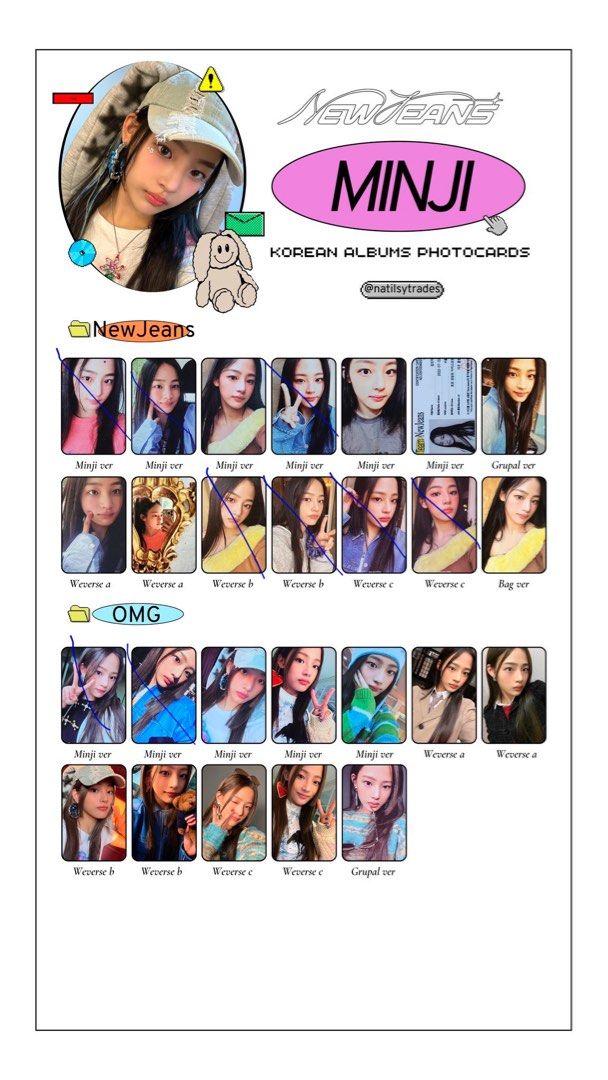 wtt/wts newjeans nwjns hanni haerin minji hyein danielle pcs, Hobbies & Toys, Memorabilia ...