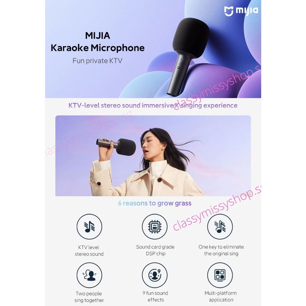 XIAOMI MIJIA Karaoke Microphone / Yuemi - Wireless Portable Bluetooth ...